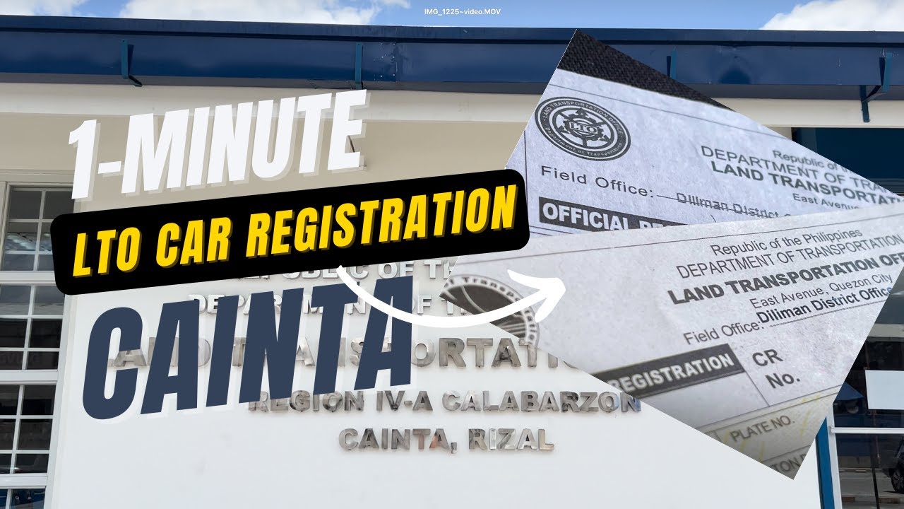 Car registration renewal at the LTO Cainta Extension Office - YouTube