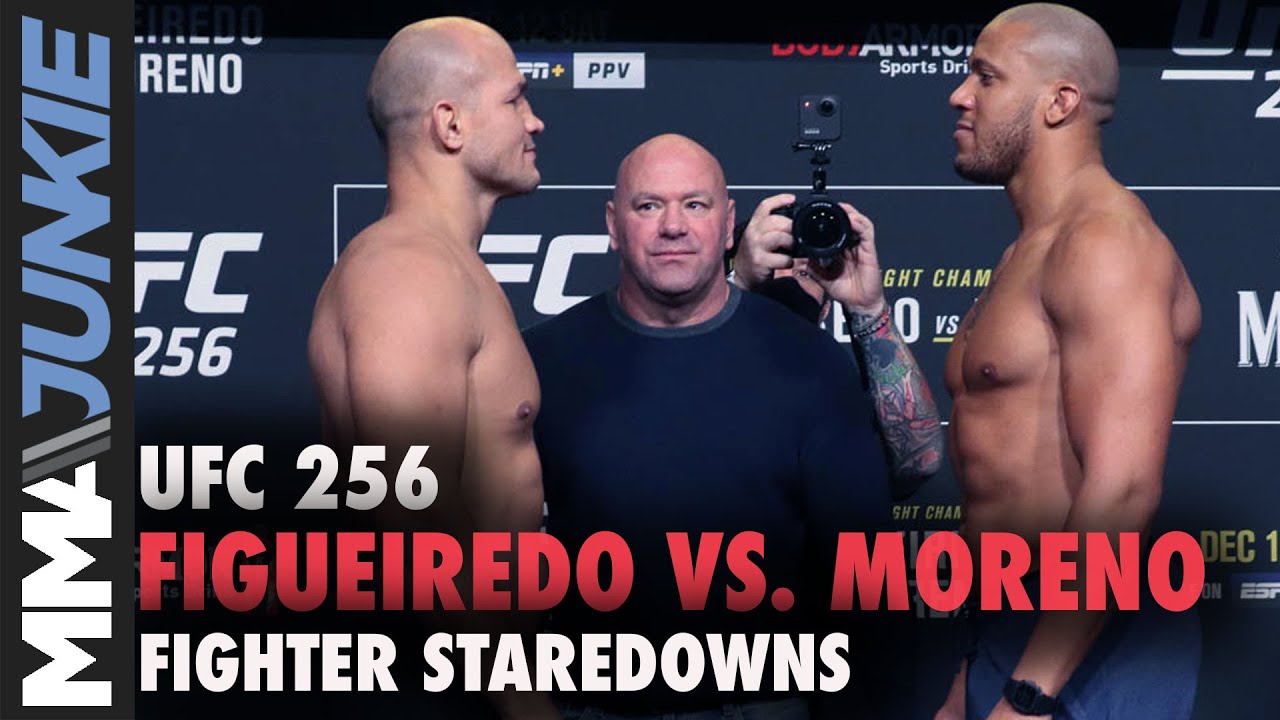 UFC 256 full card fight card faceoffs in Las Vegas - YouTube