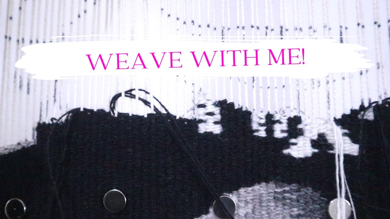 🕷️ Weave With Me! 🕷️ - tapestry weaving ASMR with 80s synth music - YouTube
