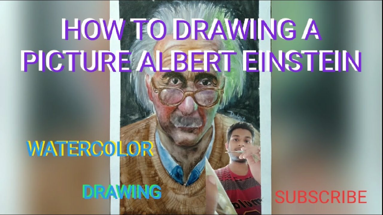 How to draw picture of Albert Einstein - YouTube