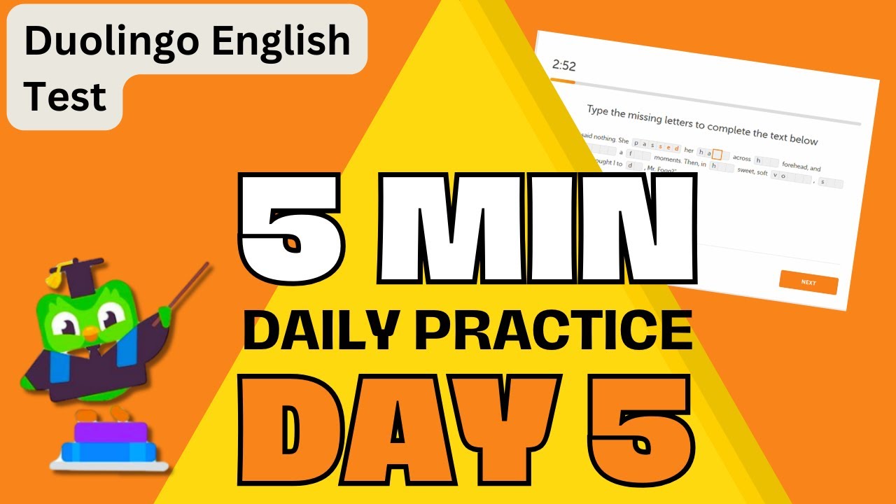 5-min Daily Practice DAY #5 - Duolingo Test - YouTube