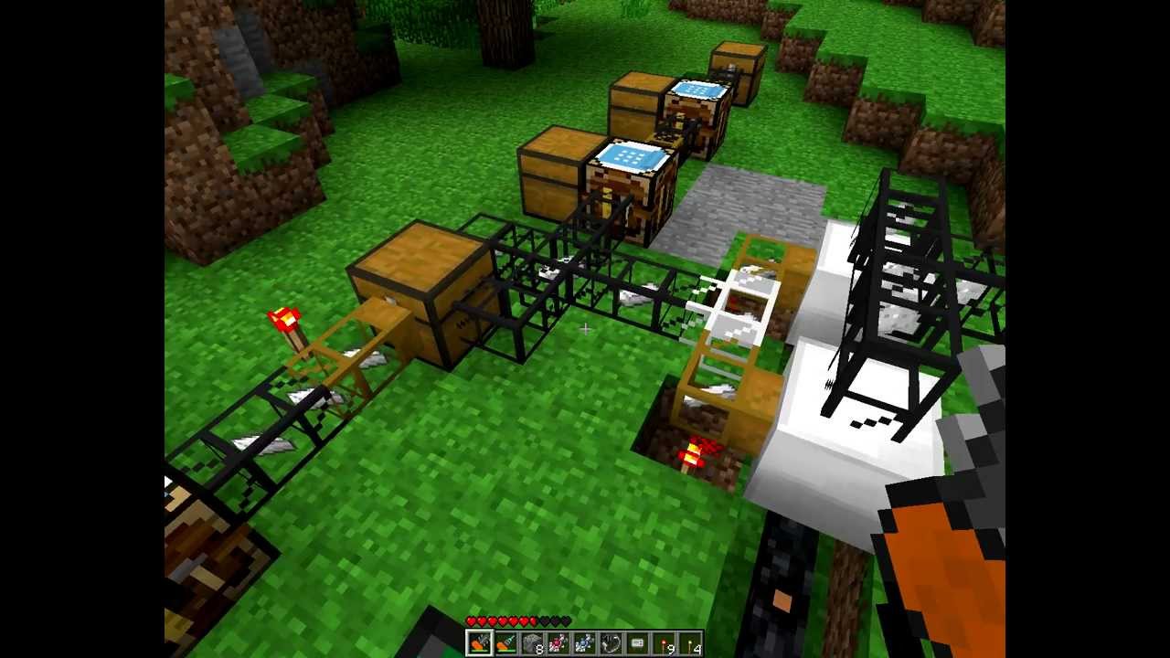 Minecraft EE+BC+IC2 fully automated diamond factory - YouTube