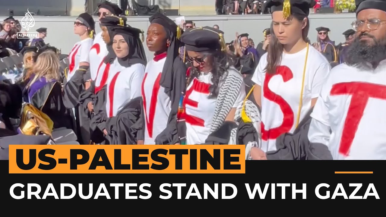 US students use graduation to stand with Palestine | Al Jazeera ...