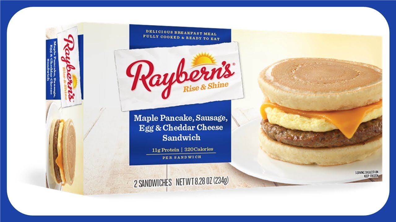 Raybern's Maple Pancake Sausage Egg & Cheddar Cheese Sandwich REVIEW ...