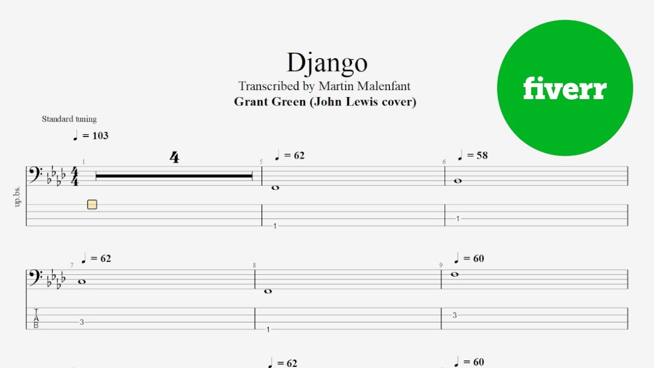 Grant Green - Django (bass tab) - YouTube