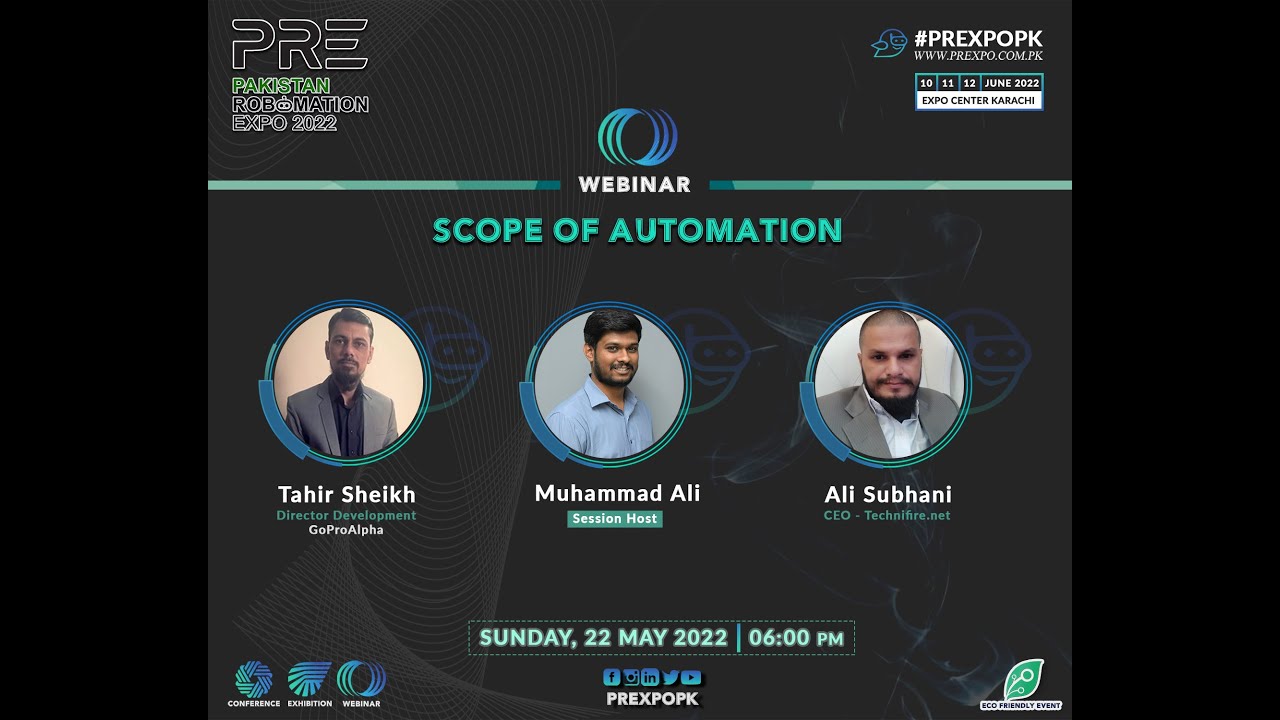 PRE: WEBINAR | Scope of Automation | Ali Subhani - YouTube