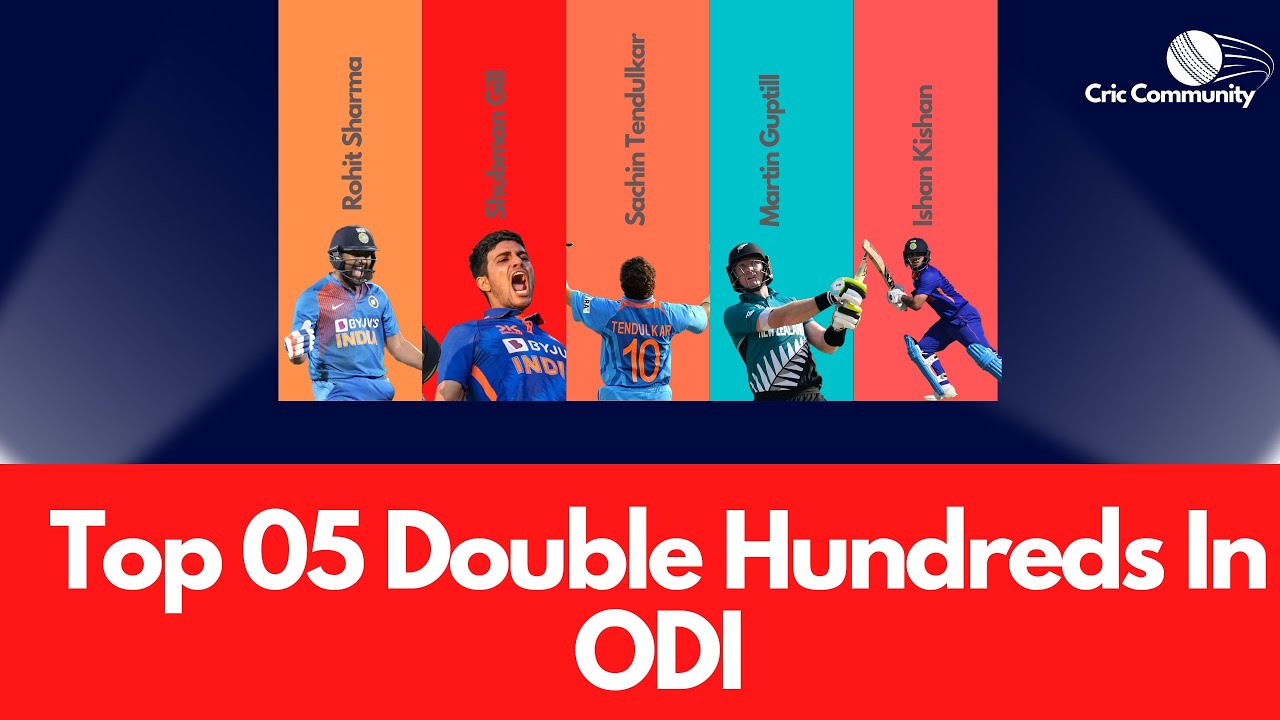 Top 05 Double Hundreds In ODI Cricket history | Criccommunity - YouTube
