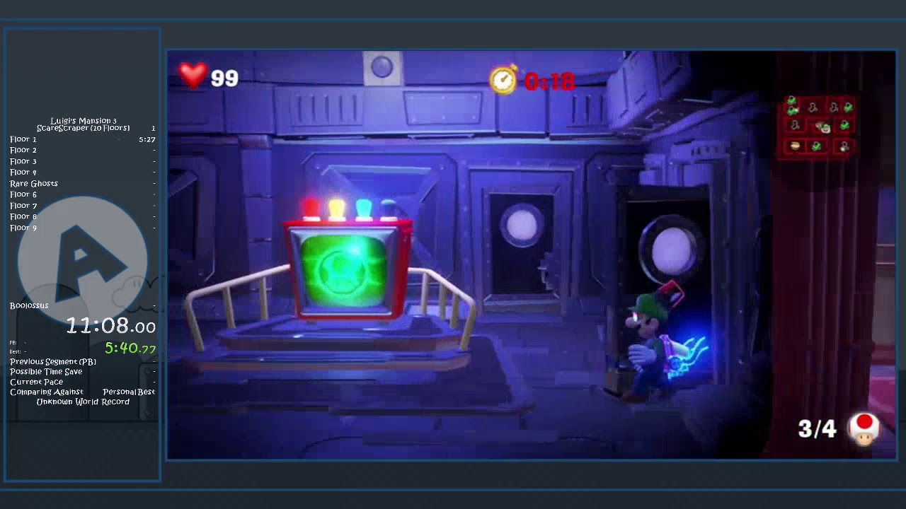 Luigi's Mansion 3 ScareScraper 10 Floors 1 Player Speedrun in 51:37 ...
