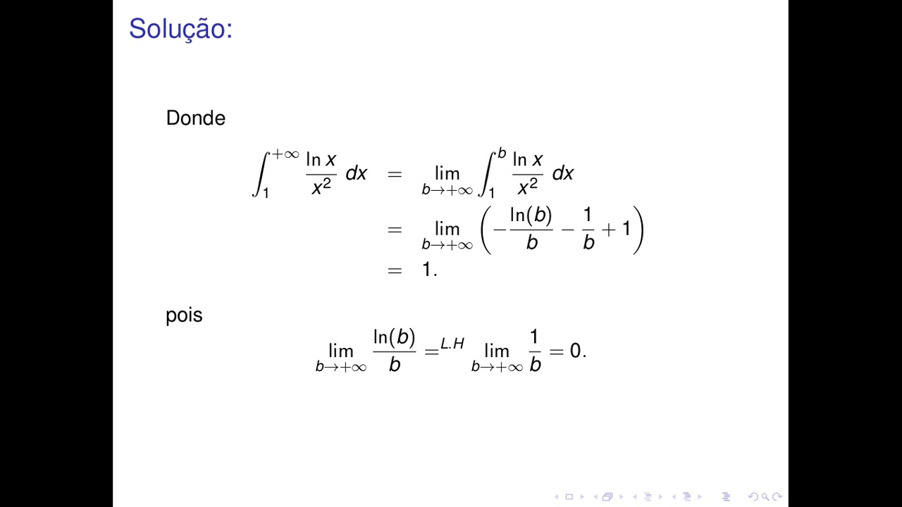 Integrais impróprias - YouTube