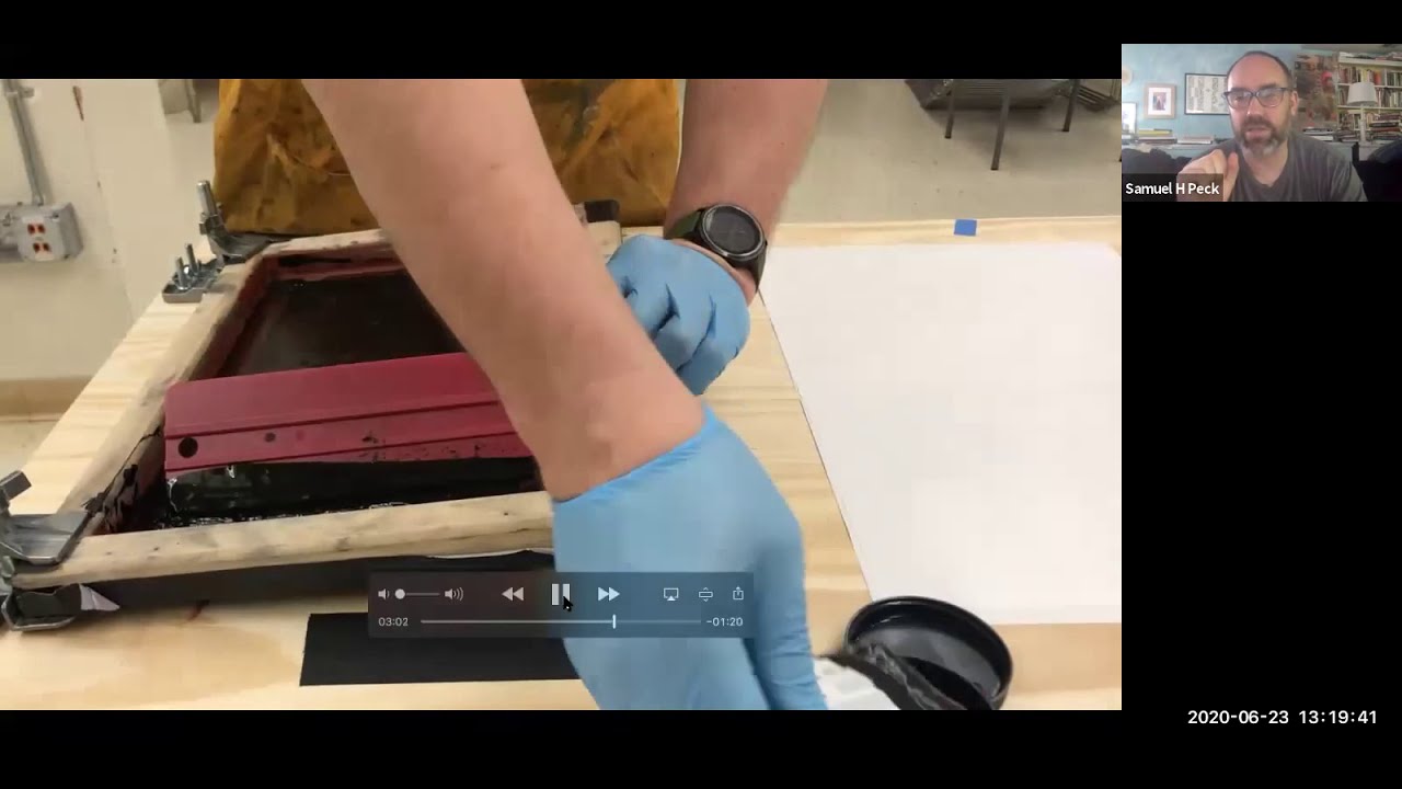 Silk Screen: Inking and Printing - YouTube