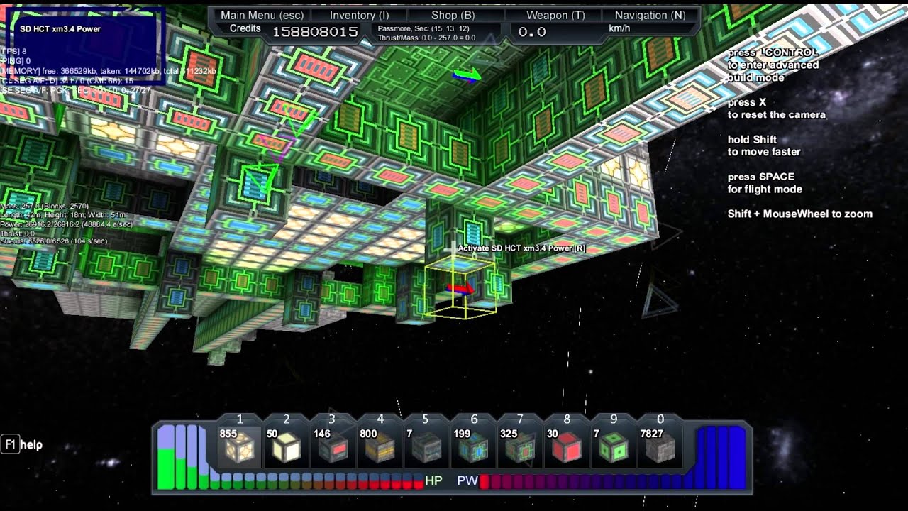 Starmade - placing power generators and shields - YouTube
