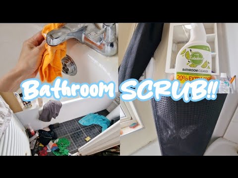 BATHROOM SPEED CLEAN #bathroomcleaning #cleanwithme #speedclean - YouTube