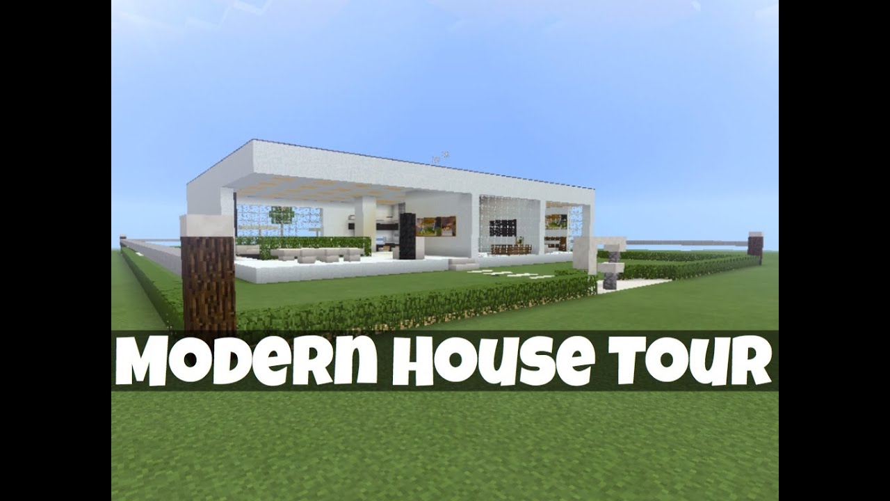 Minecraft PE - Modern(ish) House Tour - YouTube