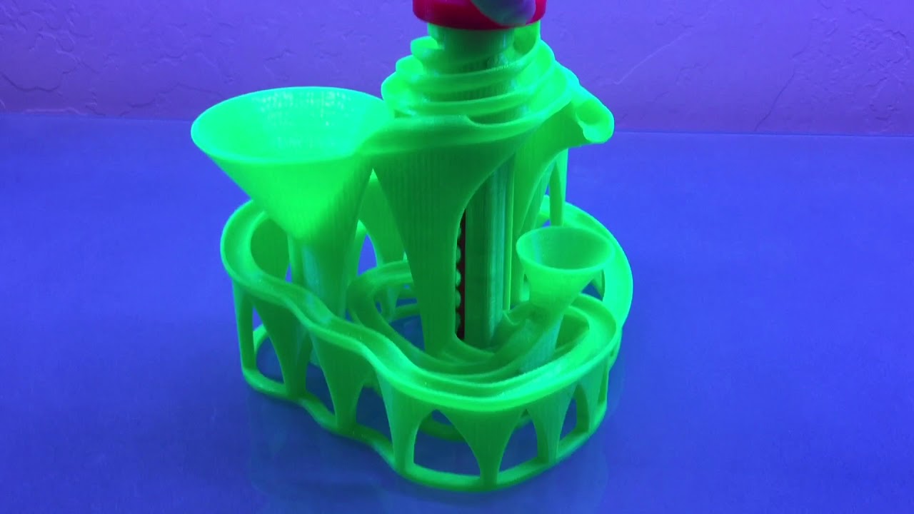 Triple track cyclone marble machine - YouTube