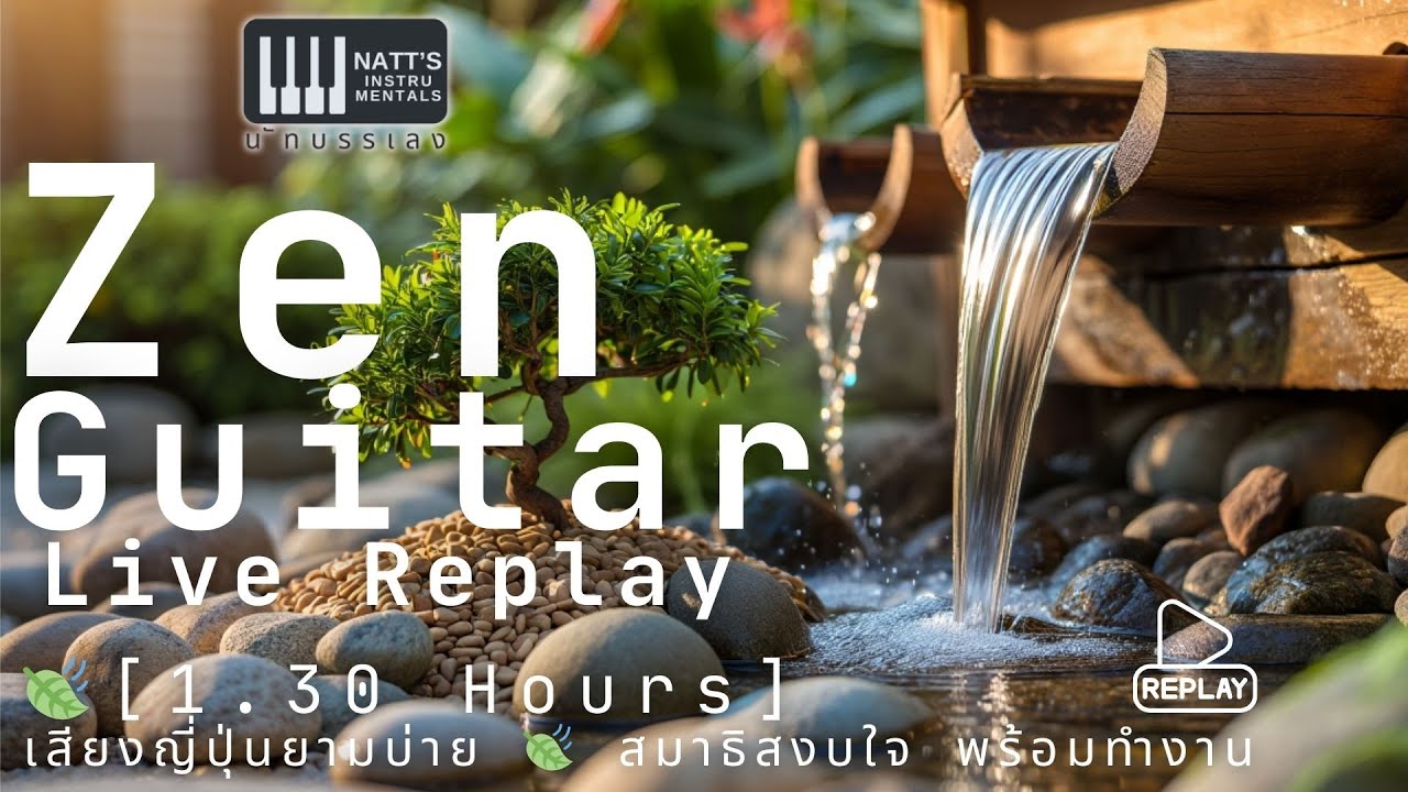 Replay เสียงญี่ปุ่นยามบ่าย 🍃 สมาธิสงบพร้อมทำงาน (Zen Guitar) - YouTube