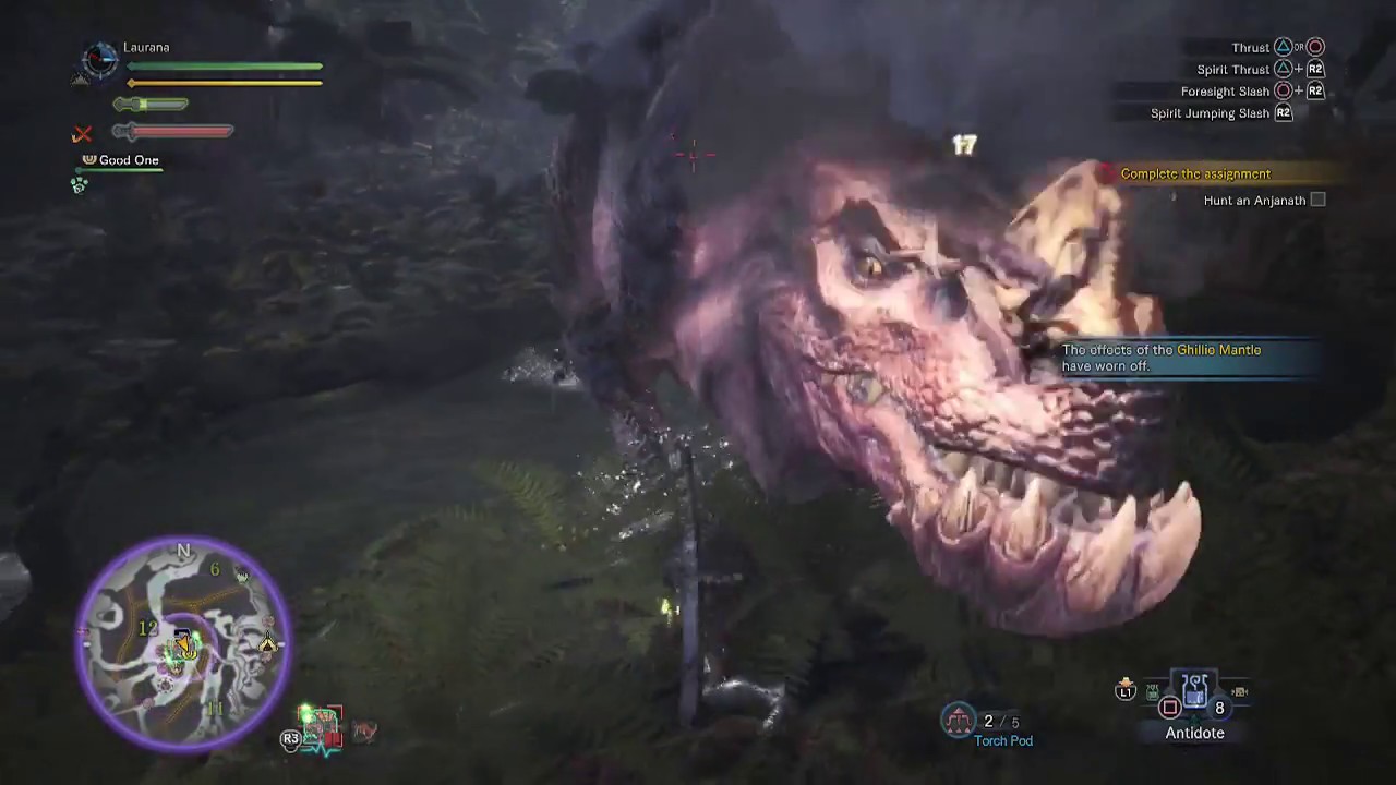 Monster Hunter World Use Iron Katana 3 Versus Anjantha - YouTube