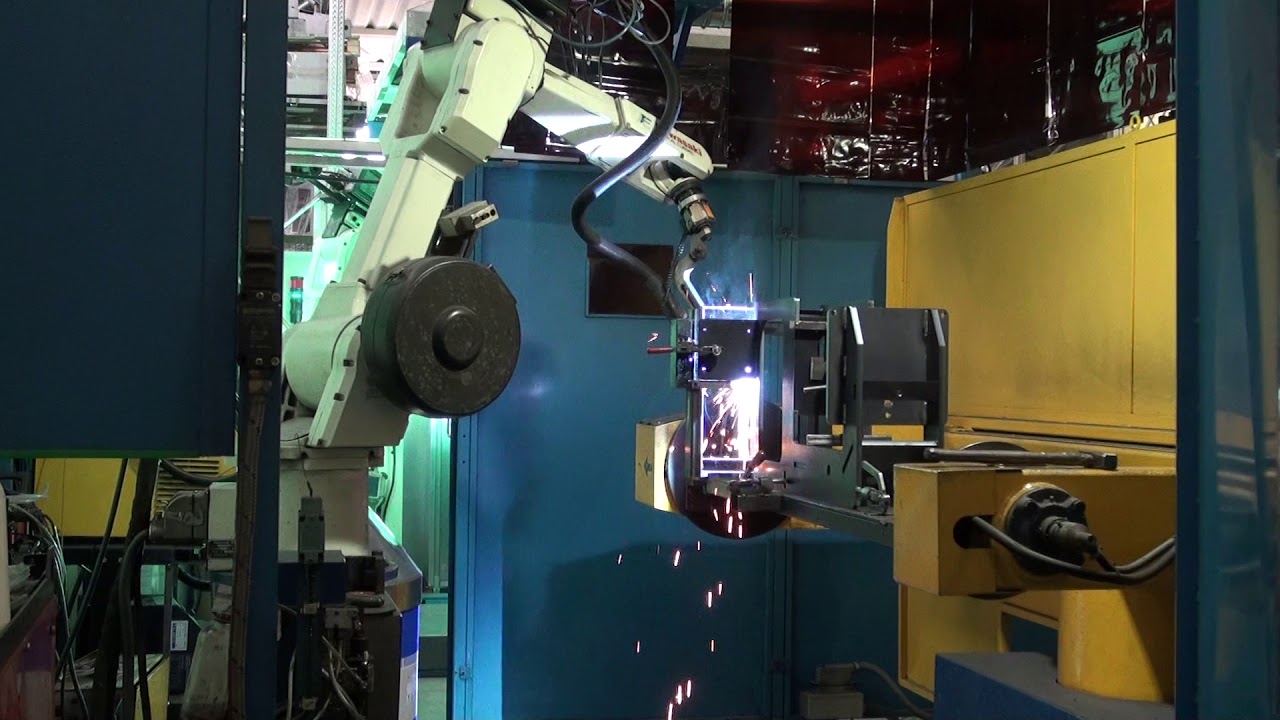 NEWSALD Robot Kawasaki welding Fe510 -15mm - YouTube