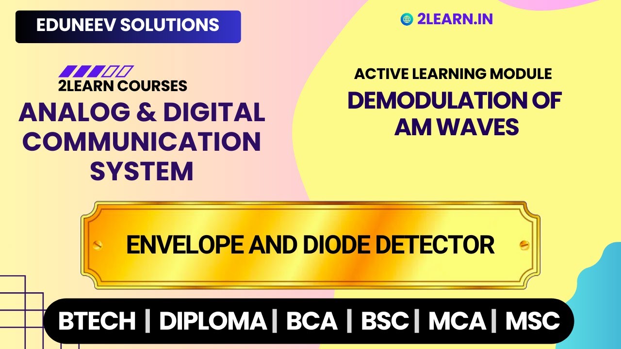 Demodulation of AM Waves | Envelope and Diode Detector - YouTube