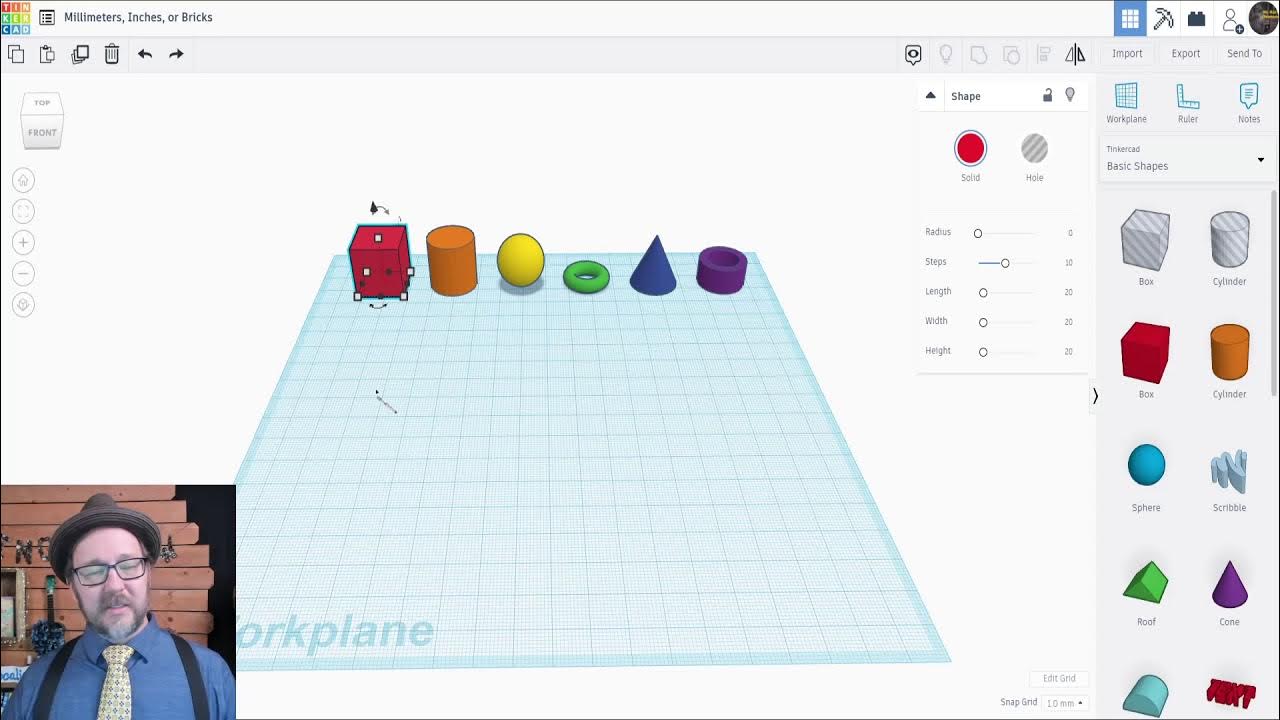 Tinkercad 101: Grid Properties and Snap Grid - YouTube