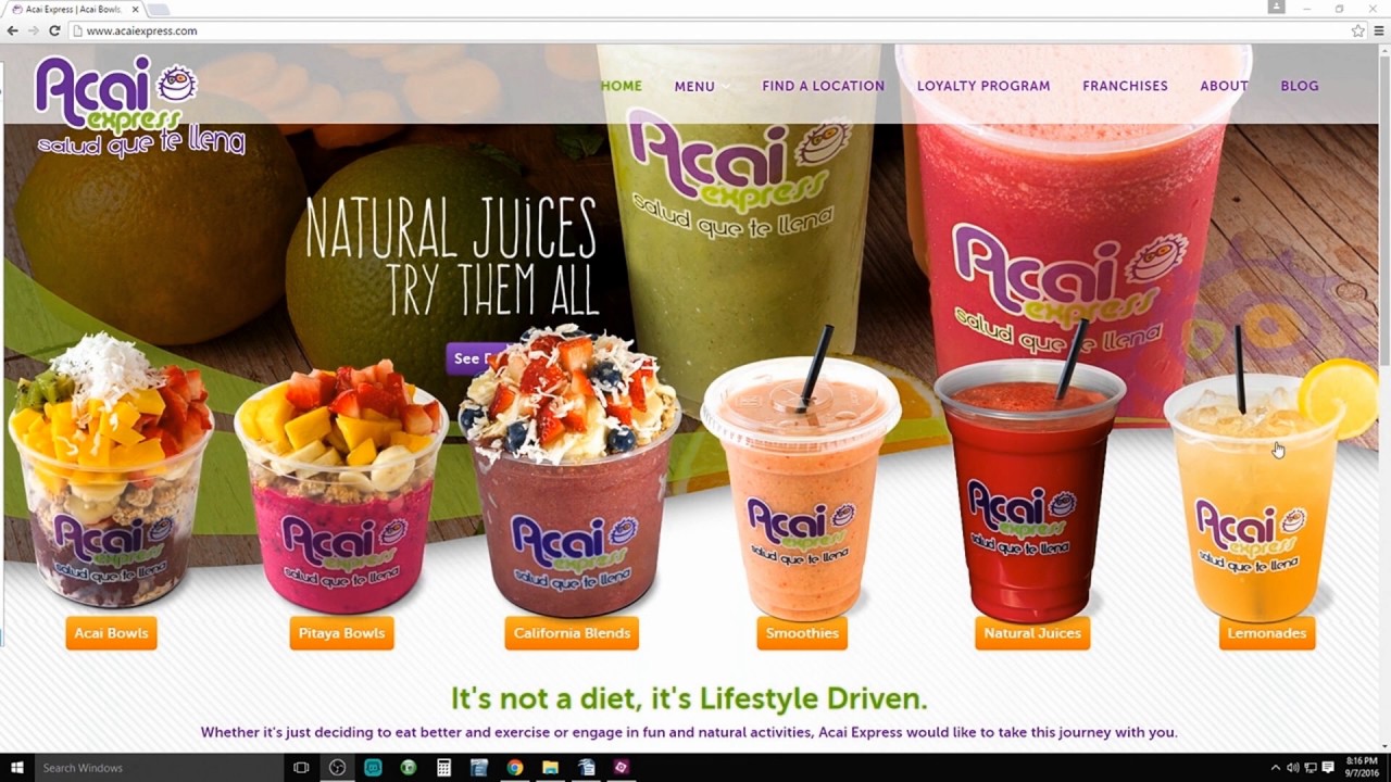 Acai Express - promoting a healthy lifestyle! - YouTube