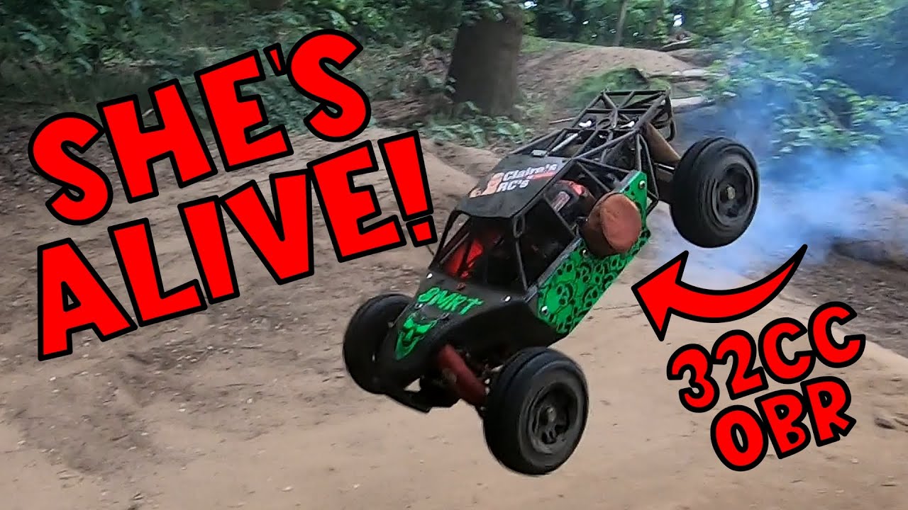 SMRT- The saga of the 32cc OBR engine! Losi DBXL - YouTube