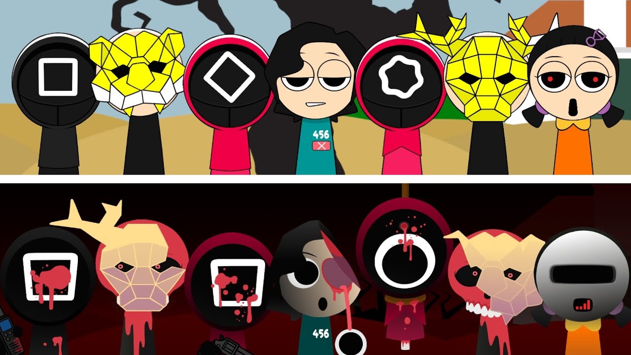 ALL PLAYERS SQUID GAME IN SPRUNKIES. GAMEPLAY SPUNKI CUTE VS SCARY ...