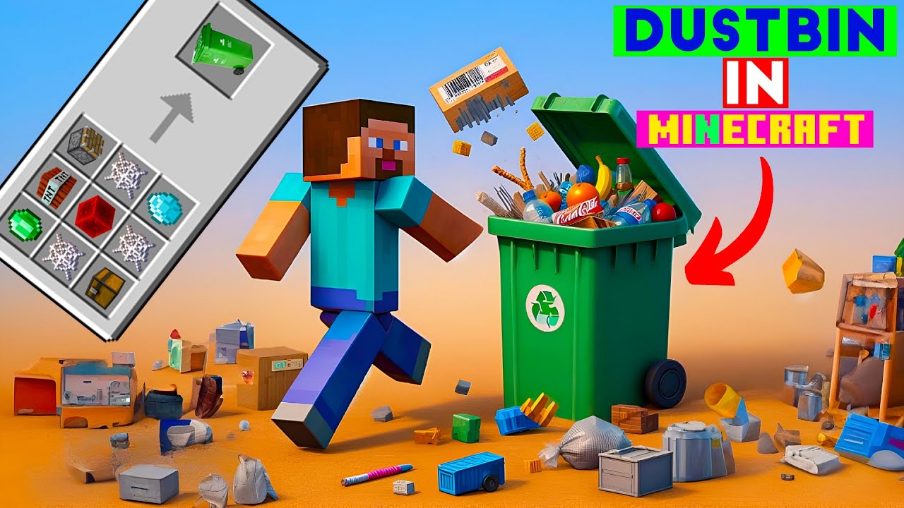 Making Automatic Dustbin In Minecraft !! | 1.21 - YouTube