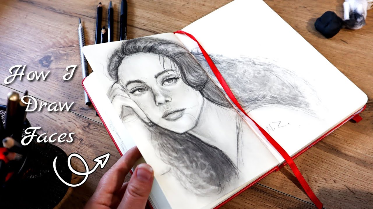 [asmr] How I Draw Faces ☆Drawing Tutorial ☆ - YouTube