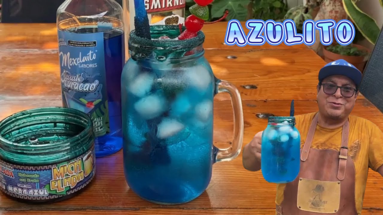 Como Preparar un Azulito o Pitufo, (Muy Fácil). - YouTube