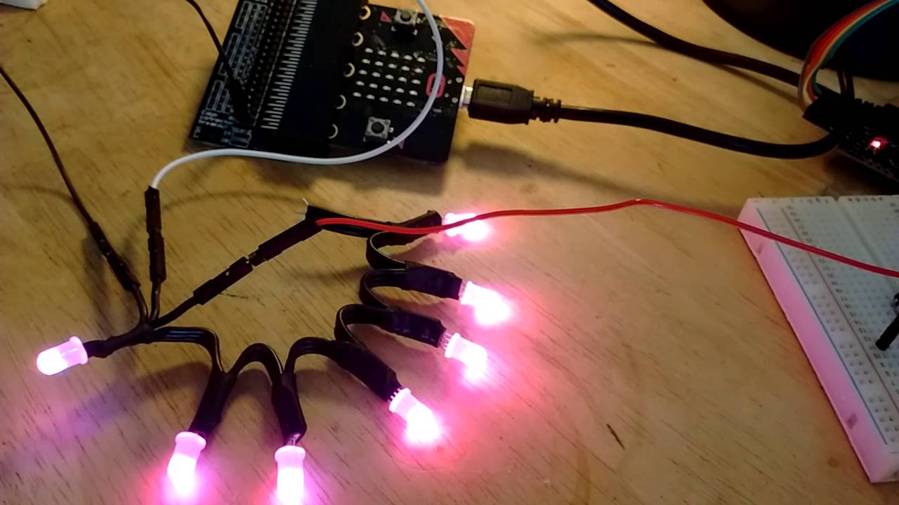 Driving PL9823 Neopixel-compatible Clones from Microbit - YouTube