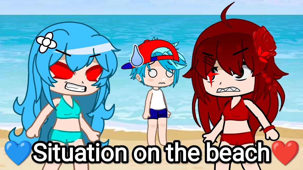 💙Situation on the beach .Animation (Gacha club) - YouTube