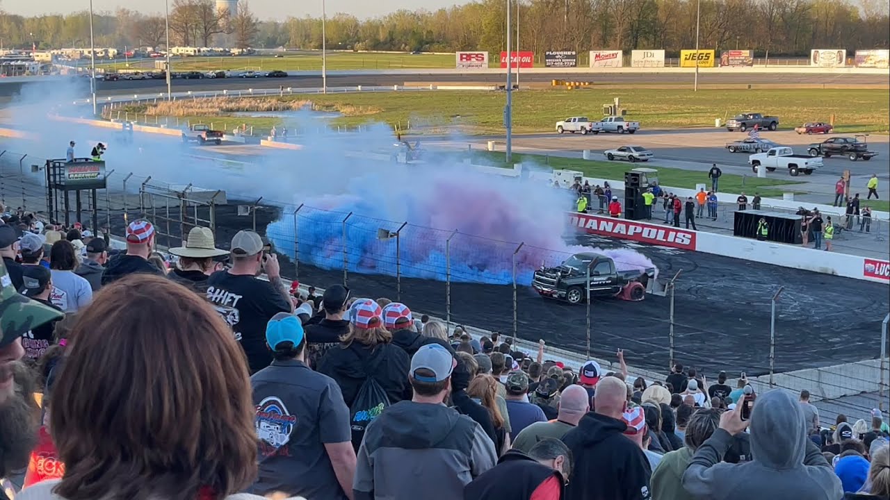 LS George from Fasterproms launches barrier at Cleetus and Cars Indy ...