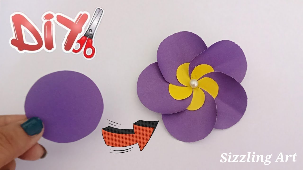 How to make Beautiful Paper Flowers From Circles | Easy Paper Flower ...