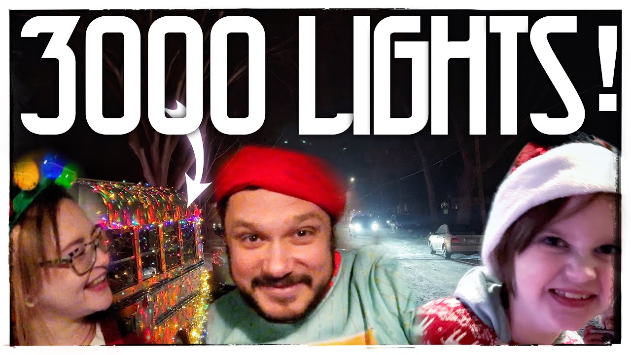Holiday Light Parade With The School Bus - YouTube
