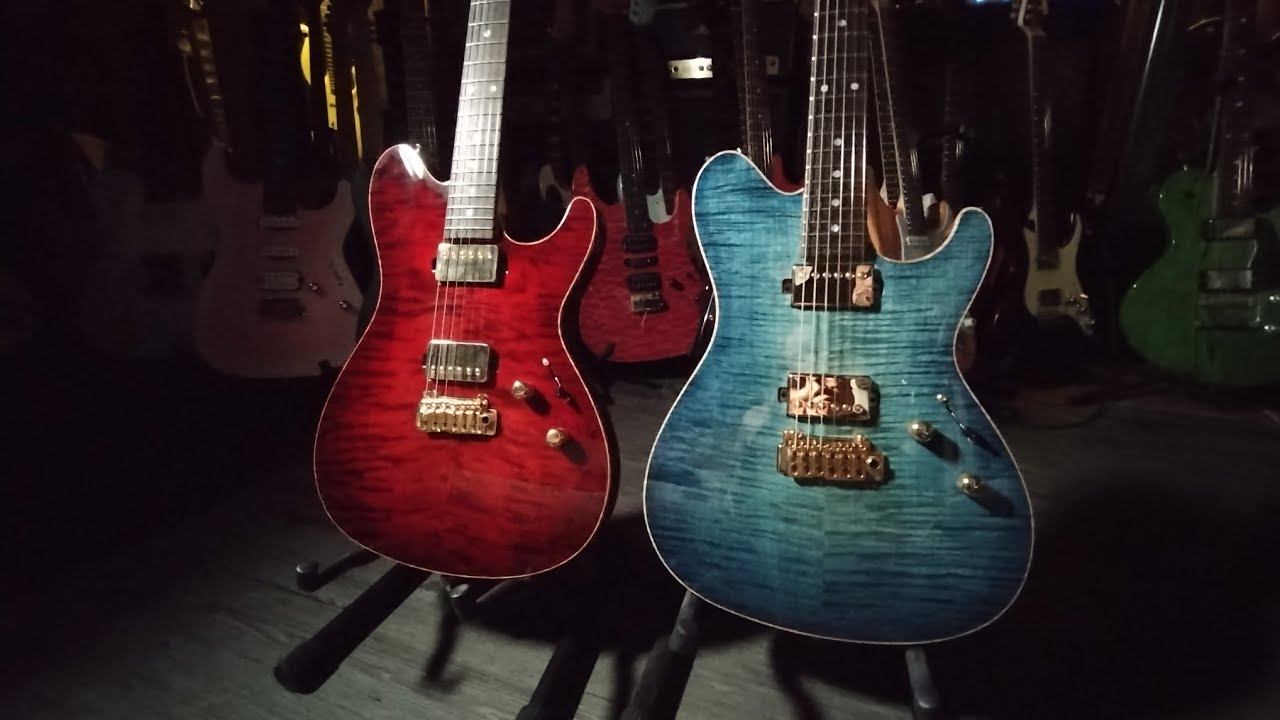 Sugi Guitars DS496 Mahogany Body VS Ash Body - YouTube