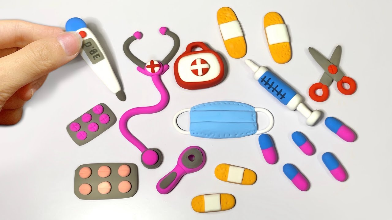 DIY How to Make Polymer Clay Miniature Doctor Set | DIY Easy Polymer ...