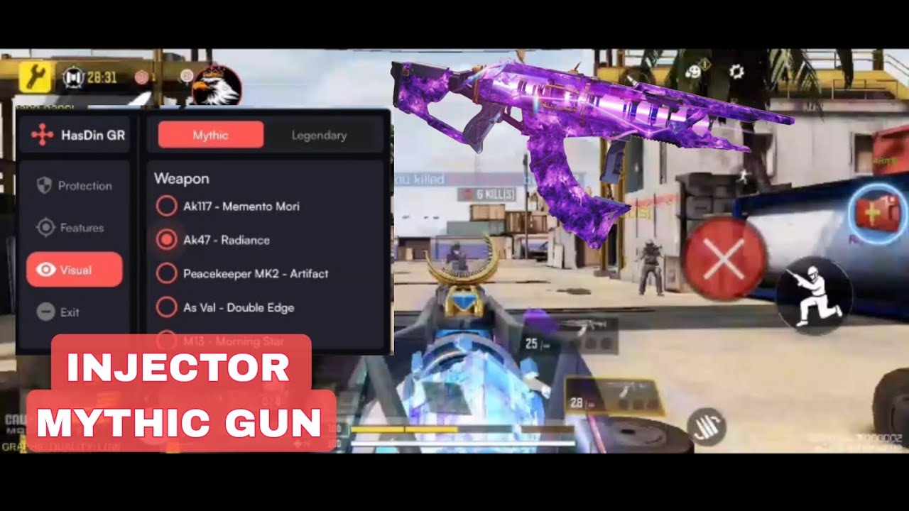 CODM GARENA MOD INJECTOR UNLOCK MYTHIC GUN SKIN NO ROOT FOR ANDROID ...