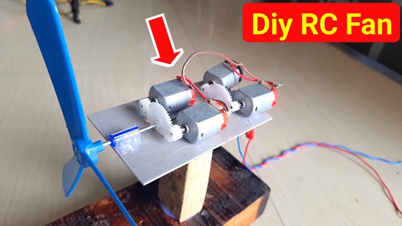 Diy Amazing Powerful Fan Using for dc motor || RC fan make at home ...