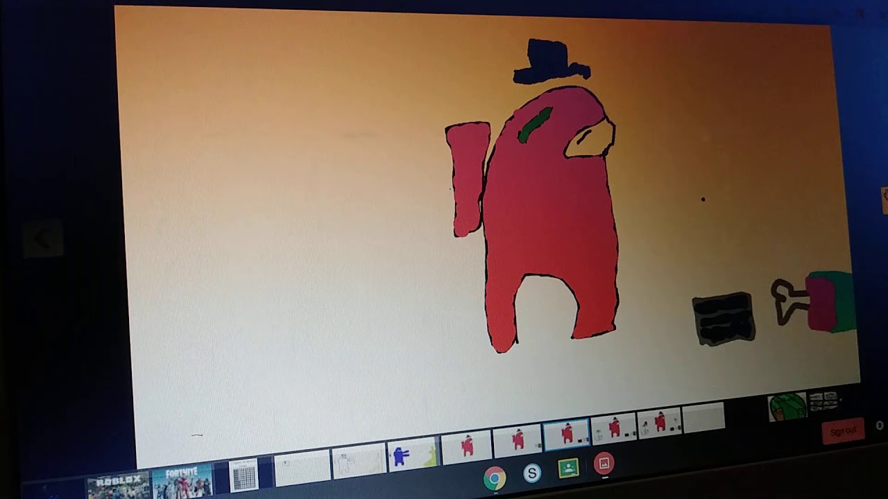 animation Among Us on computer - YouTube