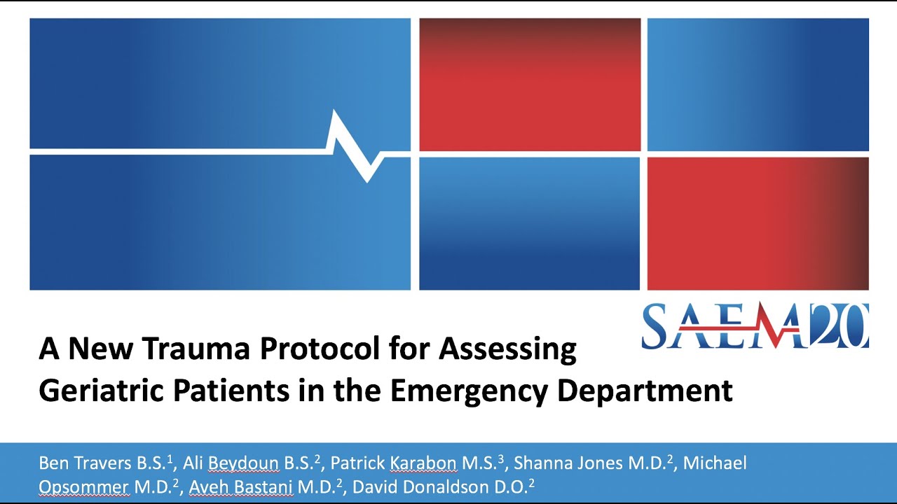 A New Trauma Protocol for Assessing Geriatric Patients in the Emergency ...