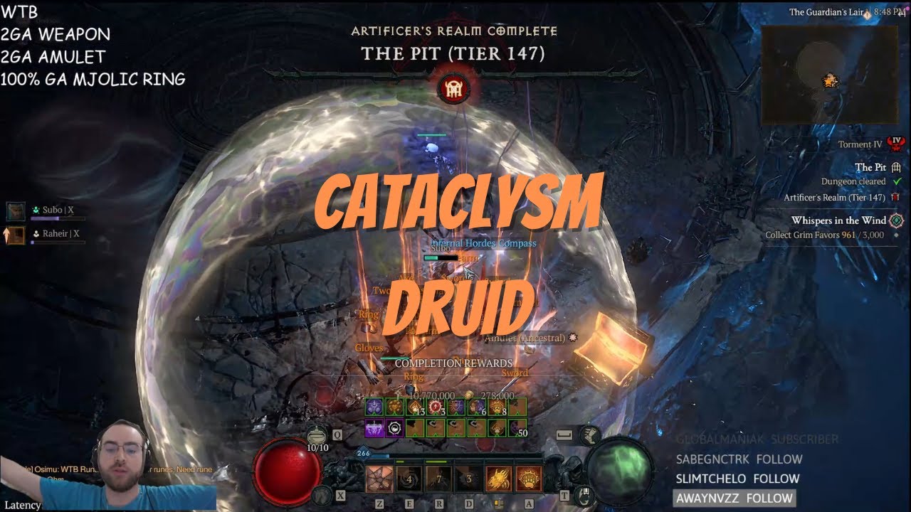 Tier 147 Pit - Cataclysm Druid - Season 7 - Diablo 4 - YouTube