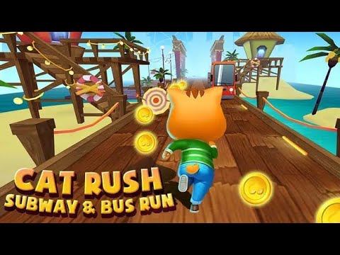 Vidéo cat rush subway & bus run