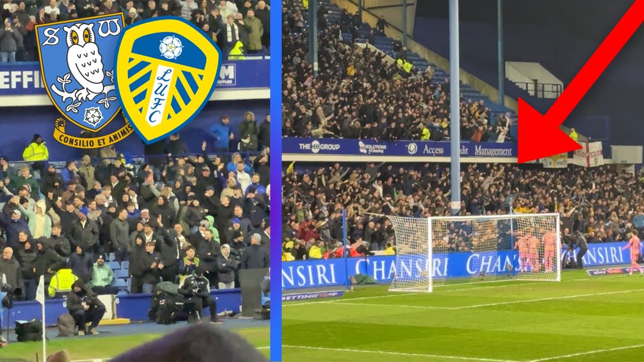MENTAL LEEDS AWAY LIMBS - SHEFFIELD WEDNESDAY 0-2 LEEDS UNITED 2023/24 ...