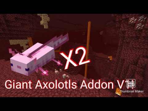 MCPE Giant Axolotls Addon Showcase #Minecraft - YouTube