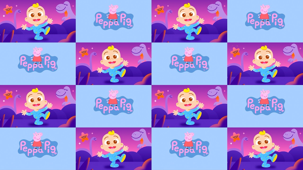 CoComelon Wiggle, Bluka Bluka Blah and Peppa Pig Logo Intro Over 1 ...