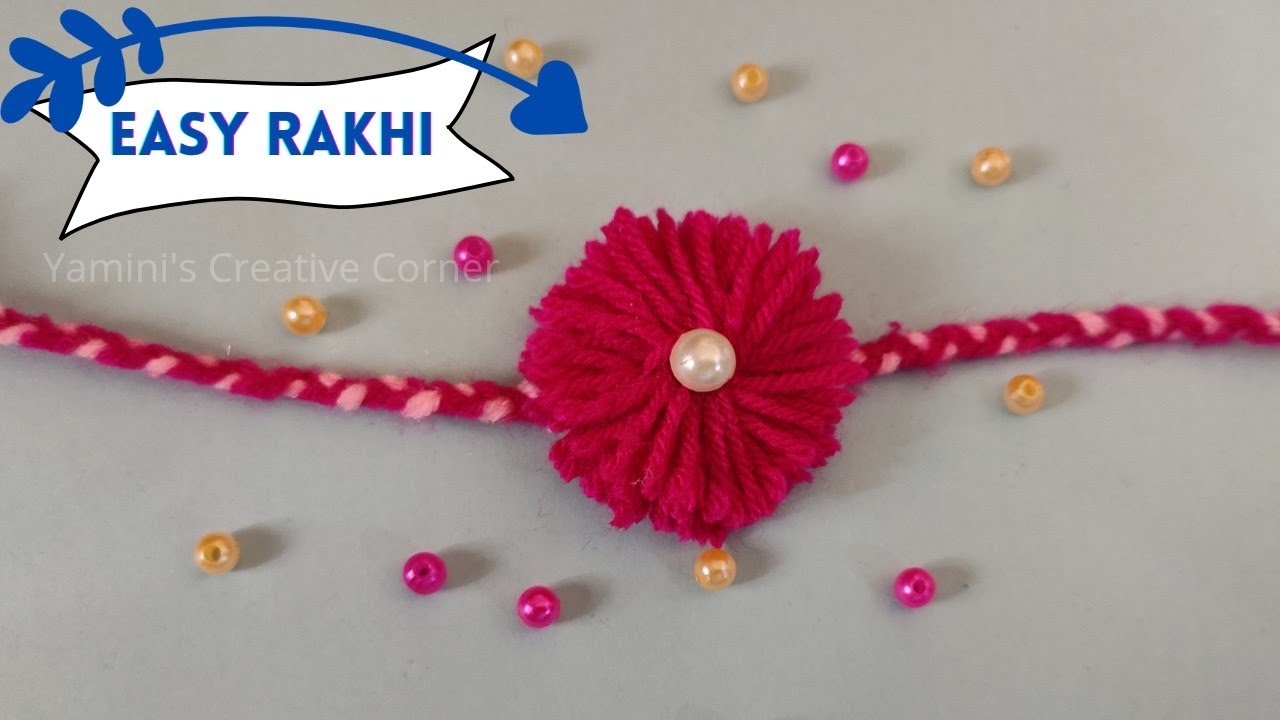 Very Easy Woolen Rakhi making at Home || Handmade rakshabandhan making ...