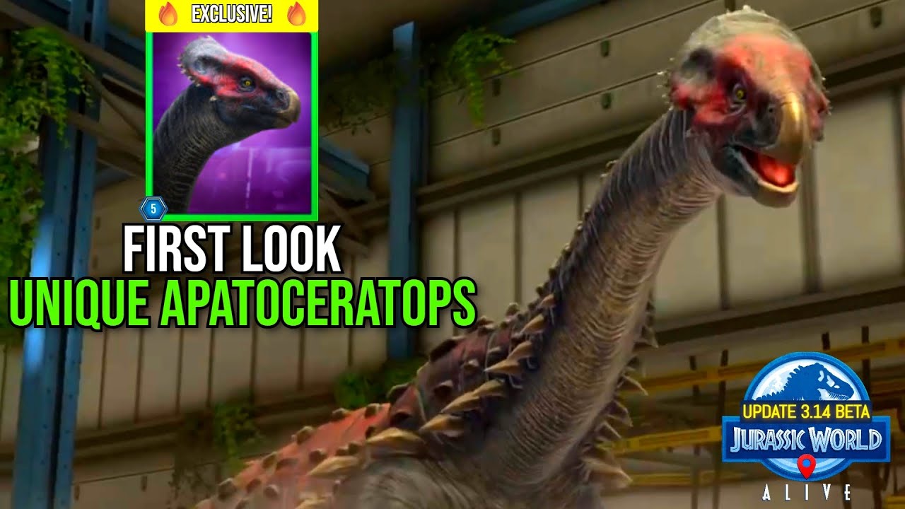 Apatoceratops EXCLUSIVE FIRST LOOK! New Unique in Jurassic World Alive ...