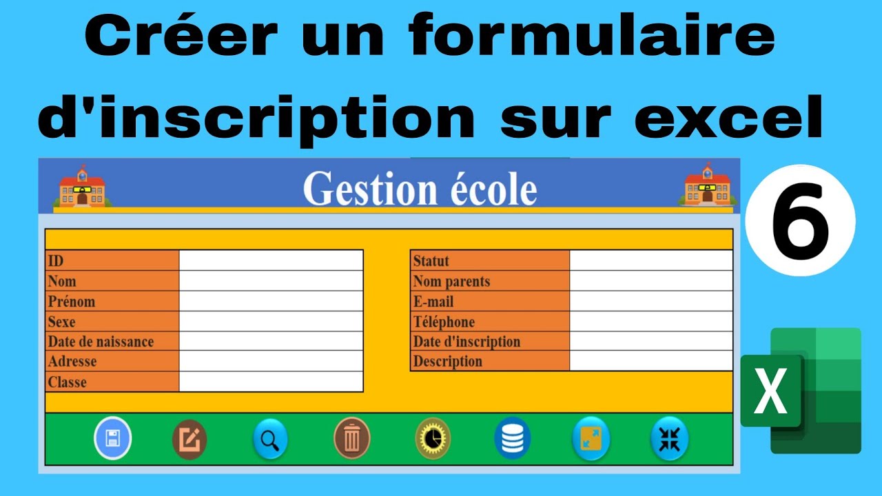 formulaire d'inscription sur excel - YouTube