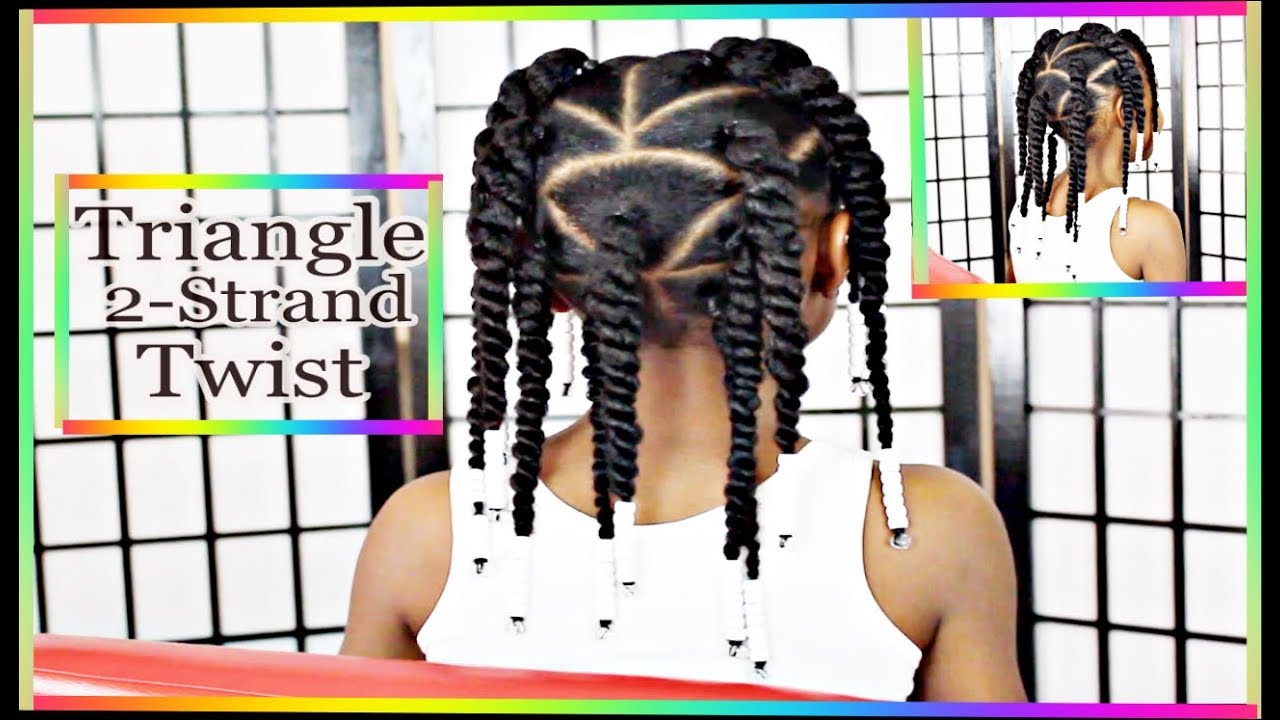 Triangle 2-Strand Ponytails - YouTube