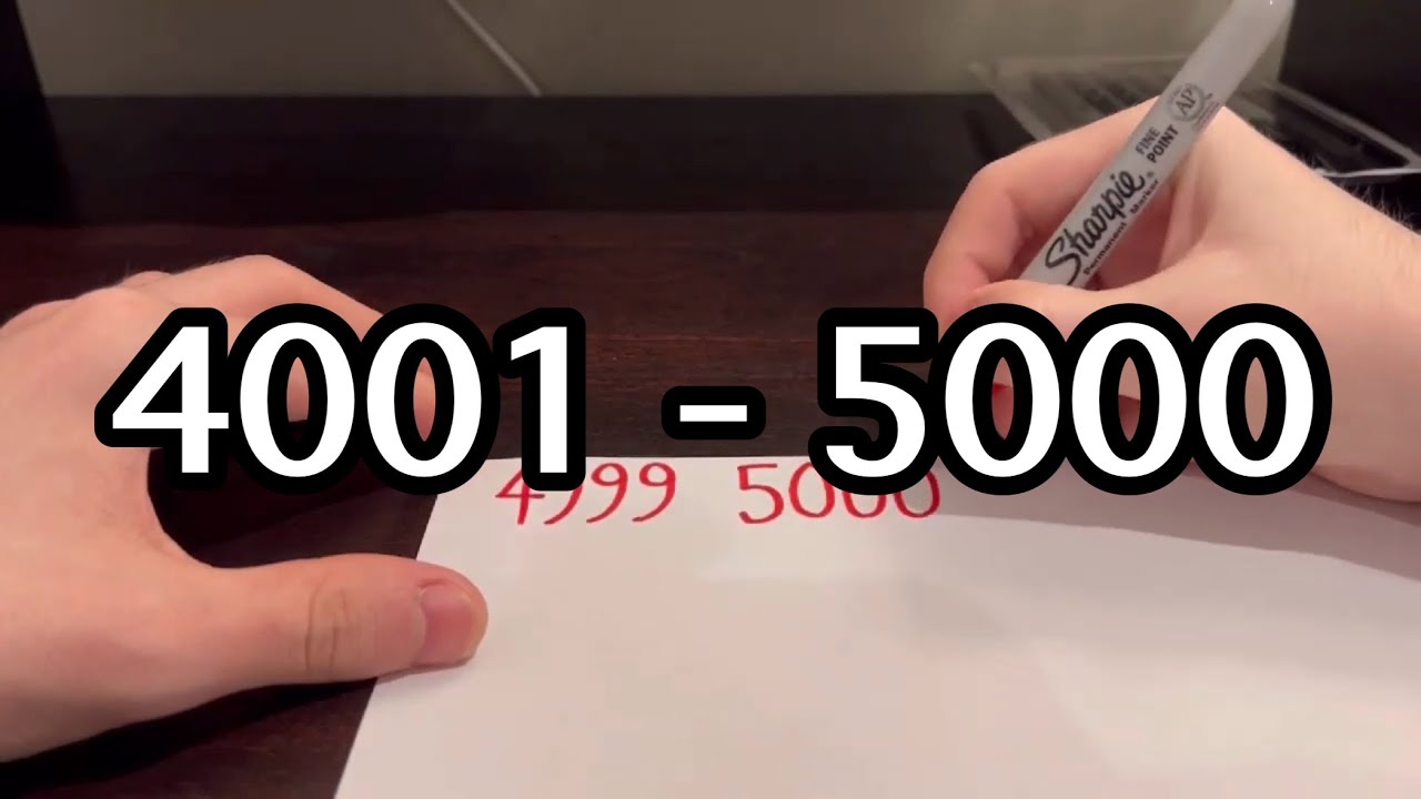 Writing Counting 4001 - 5000 - YouTube